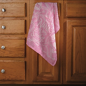 PBK Nana is The Name Spoiling is The Game Kitchen Towel No Rules at Nana's House Dishtowel for Nana Decor, Drying Hands Dishes Kitchenware, Pink