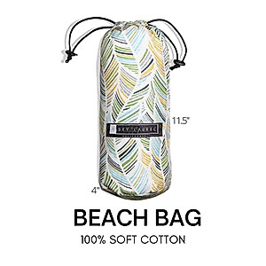 BAY LAUREL Turkish Beach Towel with Travel Bag 39 x 71 Quick Dry Sand Free Lightweight Large Oversized Beach Towel Turkish Towels Light Beach Towel Travel Towels