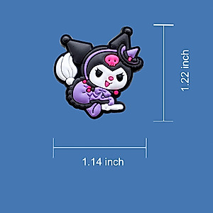 pocpockets Cartoon Shoe Charms for Clog, Cute Animal Charms Decoration for Women Adults (Black)