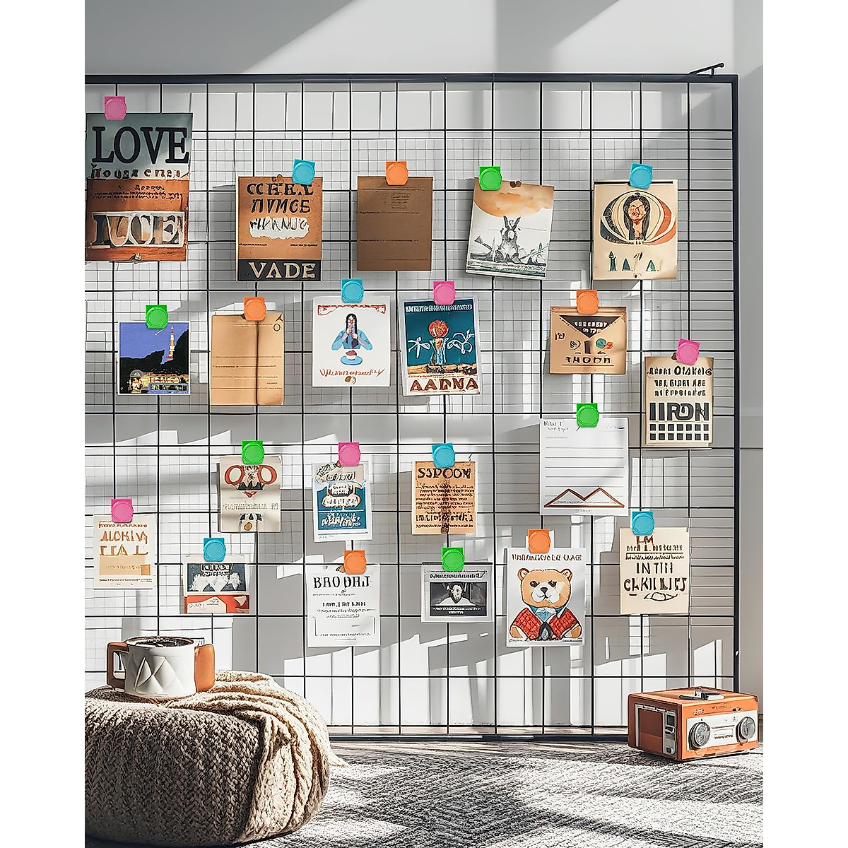 Magnetic Clips, 24 Pieces Magnetic Metal Clips, Fridge Magnet Refrigerator Whiteboard Wall Fridge Magnetic Memo Note Clips Magnets Metal Clip