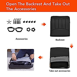 CLATINA Leather Office Executive Chair, Mid Back Computer Desk Chair with Lumbar Support and Padded Armrests, Ergonomic Adjustable Swivel Chair for Home, Black