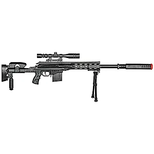 Golden Ball Tactical Spring Powered ABS Plastic Airsoft Sniper Rifle w/Scope & Bipod (Color: Black)