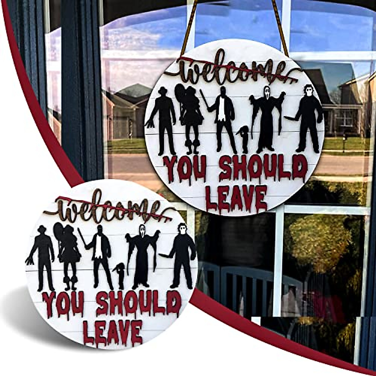 Halloween Horror Welcome Sign - Perfect for Any Door