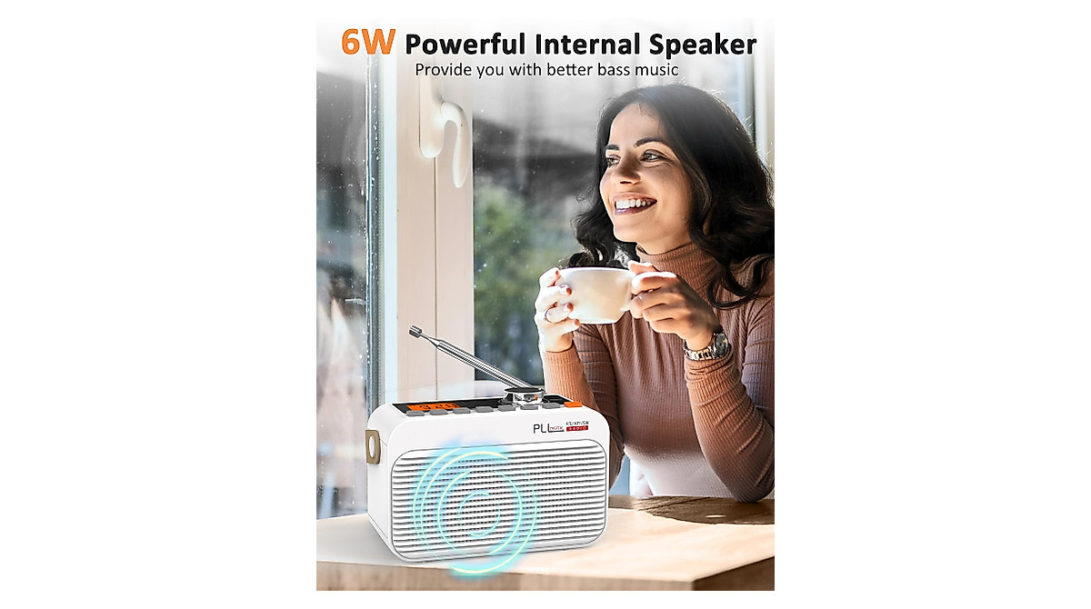 Greadio Portable Shortwave Radio - Bluetooth & Rechargeable
