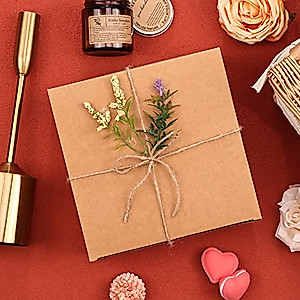 Moretoes Brown Gift Boxes Kraft Boxes 15 Pack 8x8x4 Inches, Paper Gift Cardboard Boxes with Lids for Christmas Gifts, Bridesmaid Proposal Boxes, Cupcake Boxes, Crafting Gift box