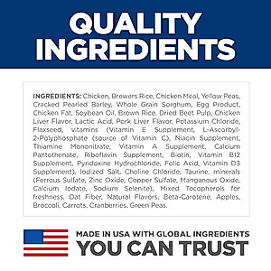 Hill's Science Diet Sensitive Stomach & Skin, Adult 1-6, Stomach & Skin Sensitivity Supoort, Small Kibble, Dry Dog Food, Chicken Recipe, 15 lb Bag