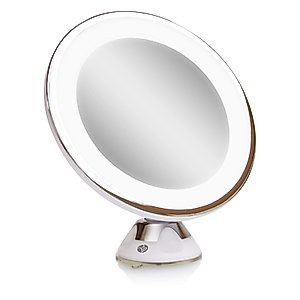 Rio Beauty Multi-Use LED Illuminated Makeup Mirror, White, 7 x 7 x 20 cm