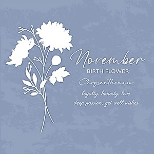 NELONY November Chrysanthemum Wall Art | Minimalist Botanical Decor