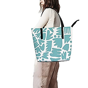 Fashionable women's handbag tote bag, Blotch Shapeprinted shoulder bag is light and durable