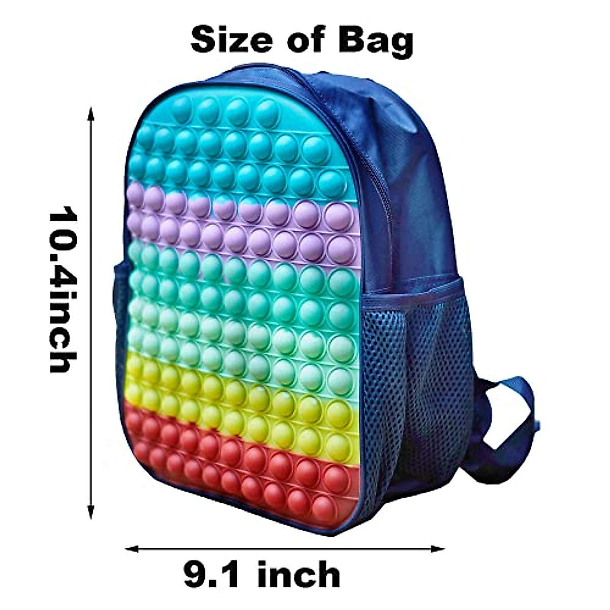 Best Life Large Pop It Backpack 12.4”X 9.6” X 5.8” Pink