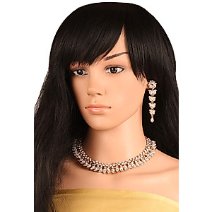 Touchstone Indian jewelry sets for women wedding necklace set gold statement jewellery choker bollywood rhinestone earrings costume formal simple guest evening joyeria in antique gold tone paisley