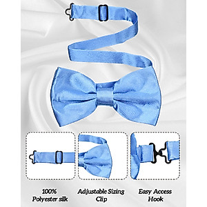 48 Pcs Bow Ties Bulk Elegant Pre Tied Bow Ties Formal Tuxedo Bowties Set with Adjustable Neck Band for Men Boys (Vivid Colors, Elegant Style)