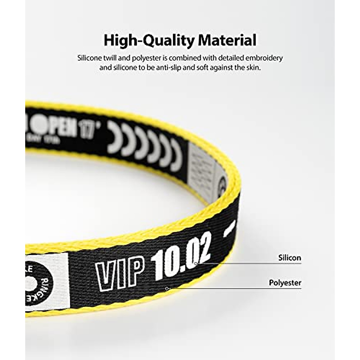 Ringke Shoulder Strap [Phone Lanyard] Designed for Camera Strap and Phone Strap, Adjustable Sturdy Universal Crossbody Strap Compatible with Camera and Phone Case - Ticket Band Black