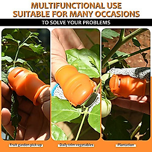 Gardening Thumb Knife with Case, Finger Pruner for Gardeners, Silicone Finger Knife, Plants Picking Trim Tools, Orange Thumb Cutter Gardening Tools Kit for Picking Plant Fruit Vegetable(Blue)