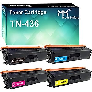 MM Much & More Compatible Toner Cartridge Replacement for Brother TN436 TN-436 Used for HL-L8260CDW L8260CDN L8360CDW MFC-L8690CDW L8900CDW L8610CDW DCP-L8410CDW (Black + Cyan + Magenta + Yellow)