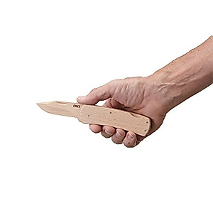 COLUMBIA RIVER KNIFE & TOOL CRKT Nathan's Knife Kit: Wooden Pocket Knife, Drop Point Blade Design with Working Lock Back, Craft Project, Great for Kids 1032 , Black