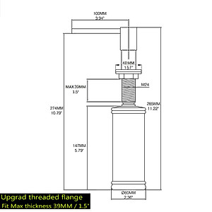 Soap Dispenser, Soap Dispenser for Kitchen Sink, Dish Soap Dispenser Chrome, Heavy Duty Soap Dispenser Pump Head, Built in Soap Dispenser