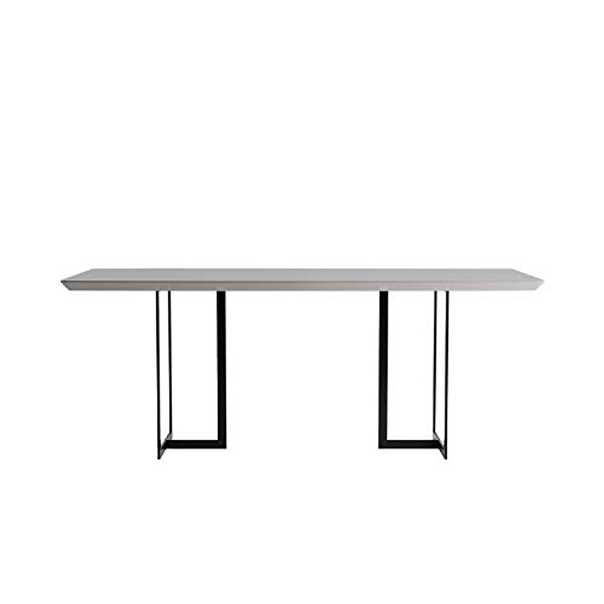 Manhattan Comfort Celine Mid Century Modern 8-Seater Dining Table, 86.22", Off White