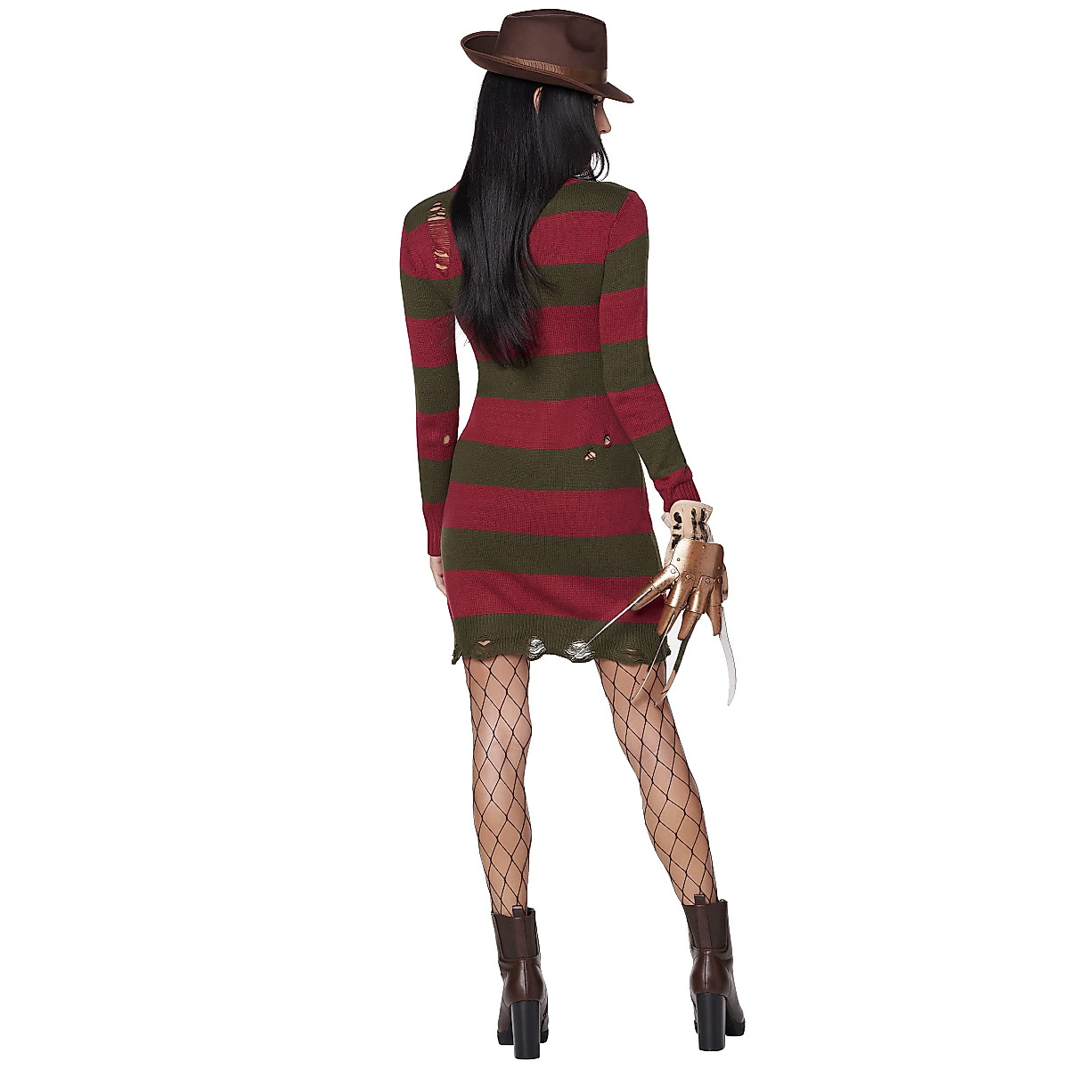 Spirit Halloween Adult A Nightmare on Elm Street Freddy Krueger Sweater Dress Costume - 1X