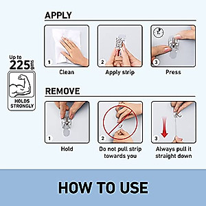 Command 17067CLR 4 Adhesive Strips Wire, Small, 3 Hooks, Clear