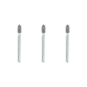 Dremel 83322 Silicon Carbide Grinding Stones, 3 Rotary Tool Accessories for Grinding, Sharpening and Engraving in Stone, Glass and Non-ferrous Metals