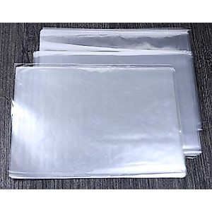 Mini Skater 5 x 7 Inch Clear Flat OPP Cello Cellophane Treat Bags With 100Pcs Red Twist Ties For Wedding Gift Candy Cookie Bakery Bread Dessert, 100Pcs