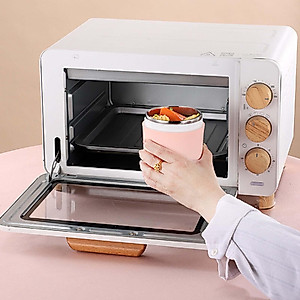 Vacuum Insulated Food Container | 500ml Stainless Steel Double Walled Soup Flask Food Flask, Leakproof Food Jar Keeps Cold Or Hot for 7-12 Hours with Spoon