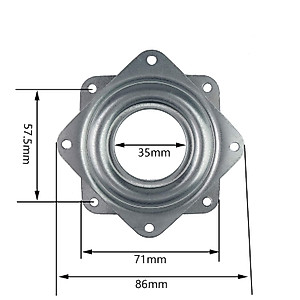 Kasteco 4 Pack 2.8 Inches Lazy Susan Turntable, 5/16 InchesThick & 100 LB Capacity,Silver