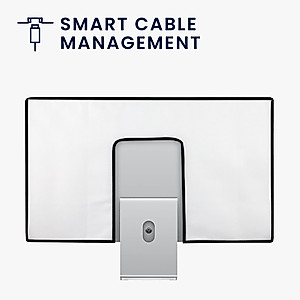 kwmobile Monitor Cover Compatible with Apple Studio Display - Dust Cover Computer Screen Protector - White