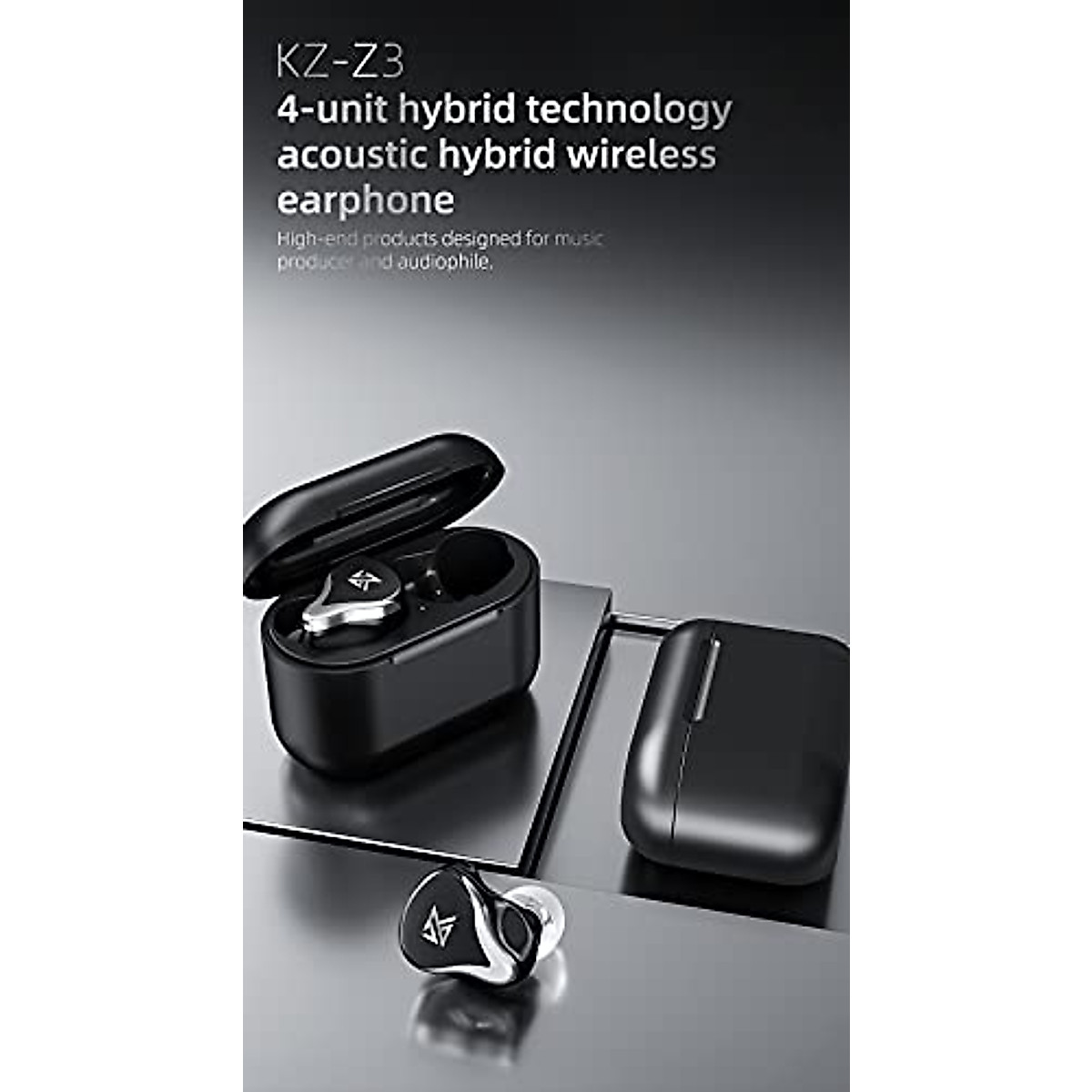 TWS KZ Z3 True Wireless in-Ear Earbuds Bluetooth 5.0 Headphones - for Sport/Workout, Hybrid Driver Noise Cancelling Bluetooth Earphones