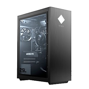 HP Newest OMEN 25L Gaming Desktop PC, Intel Core i7-10700 Octa-Core Processor, RTX 2060 Super, 64GB RAM, 2TB NVMe SSD, RGB Air Cooling, DP, HDMI, Wi-Fi 6, Windows 11 Home, Black