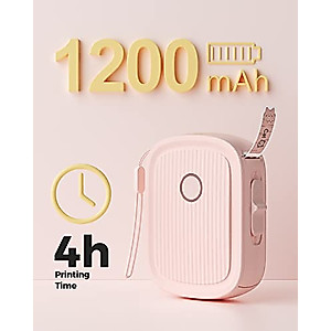 paperang Label Makers Machine, 0.6 Inch Rechargeable Mini Labeler,Portable Bluetooth Wireless Label Printer Handheld, Multiple Templates Inkless for Phone Office Home Organization