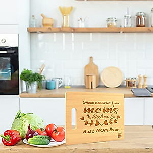 Mom Gifts for Mothers Day,Engraved Bamboo Cutting Board Personalized Presents for Mom from Daughters or Son for Birthday Christmas