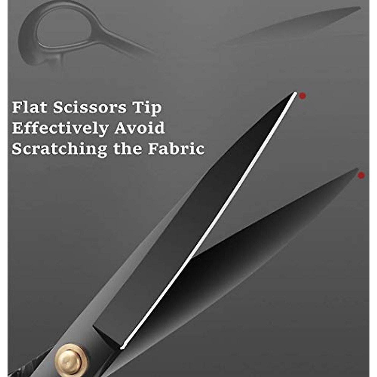 Fabric Tailor Shears Professional 12" Heavy Duty Sewing Scissors for Leather Clothes Industrial Strength High Carbon Steel Tailor Scissors Sharp for Home, Office, Dressmaker, Costume Designer
