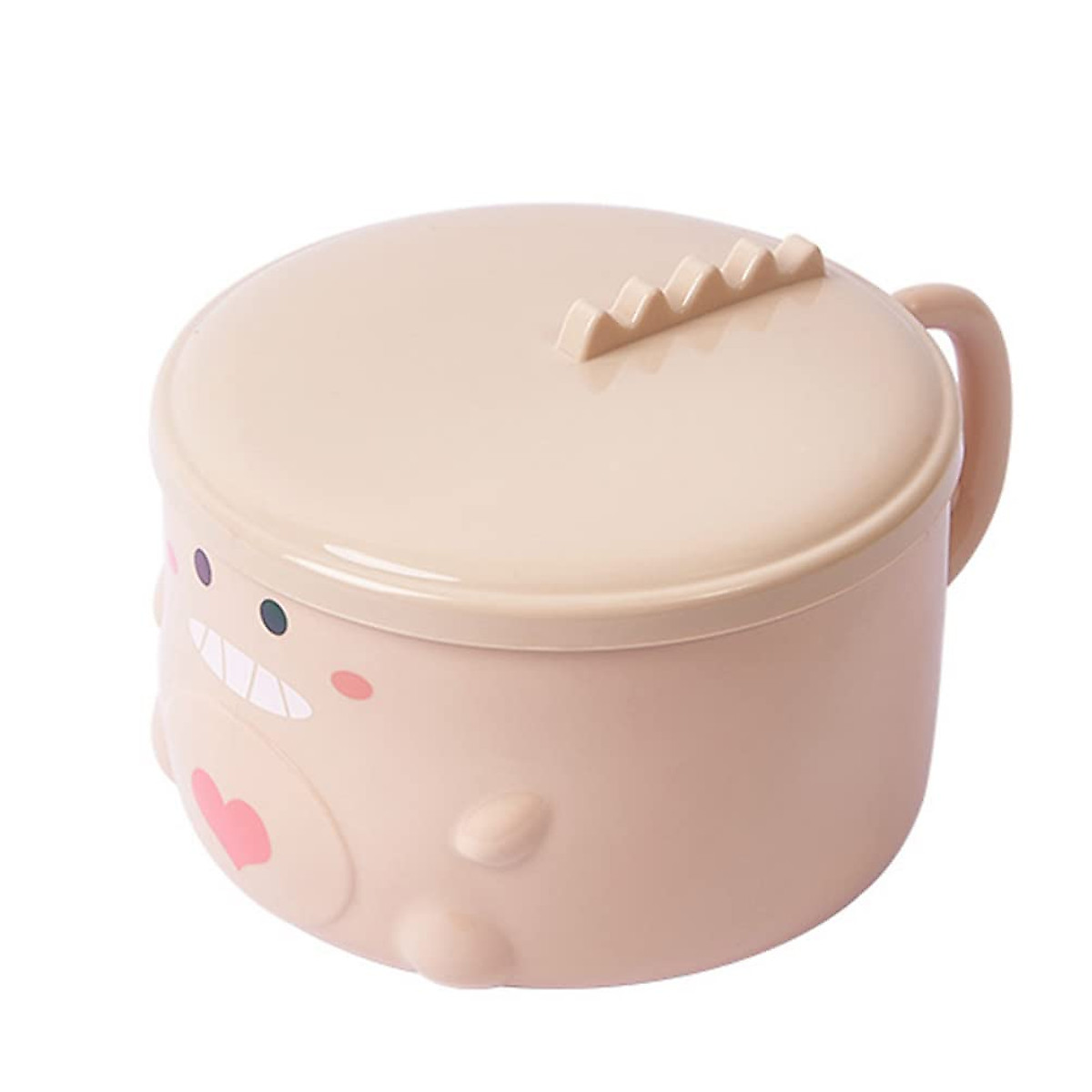 Cabilock Instant Noodle Bowl Korean Stainless Steel Rice Bowl with Lid Set Noodle Bowl Insulated Bowl Food Serving Bowls Rice Cereal Ice Cream Noodles Snacks Soup Bowls Pink Ramen Bowl with Lid