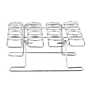 Cupcake Cones Baking Rack, 16-Hole Stainless Steel Ice Cream Cone Stand Holder Foldable Cake Decorating Pastry Tray Waffle Holder for Wedding Birthday