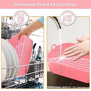 Air Fryer Silicone Pots, 2 Packs Food Grade Reusable Heat Resistant Easy Cleaning Silicone Air Fryer Liner Basket Bowl Accessories for Ninja Foodi Dual DZ201 DZ401 DZ550 8 QT 10 QT Air Fryer