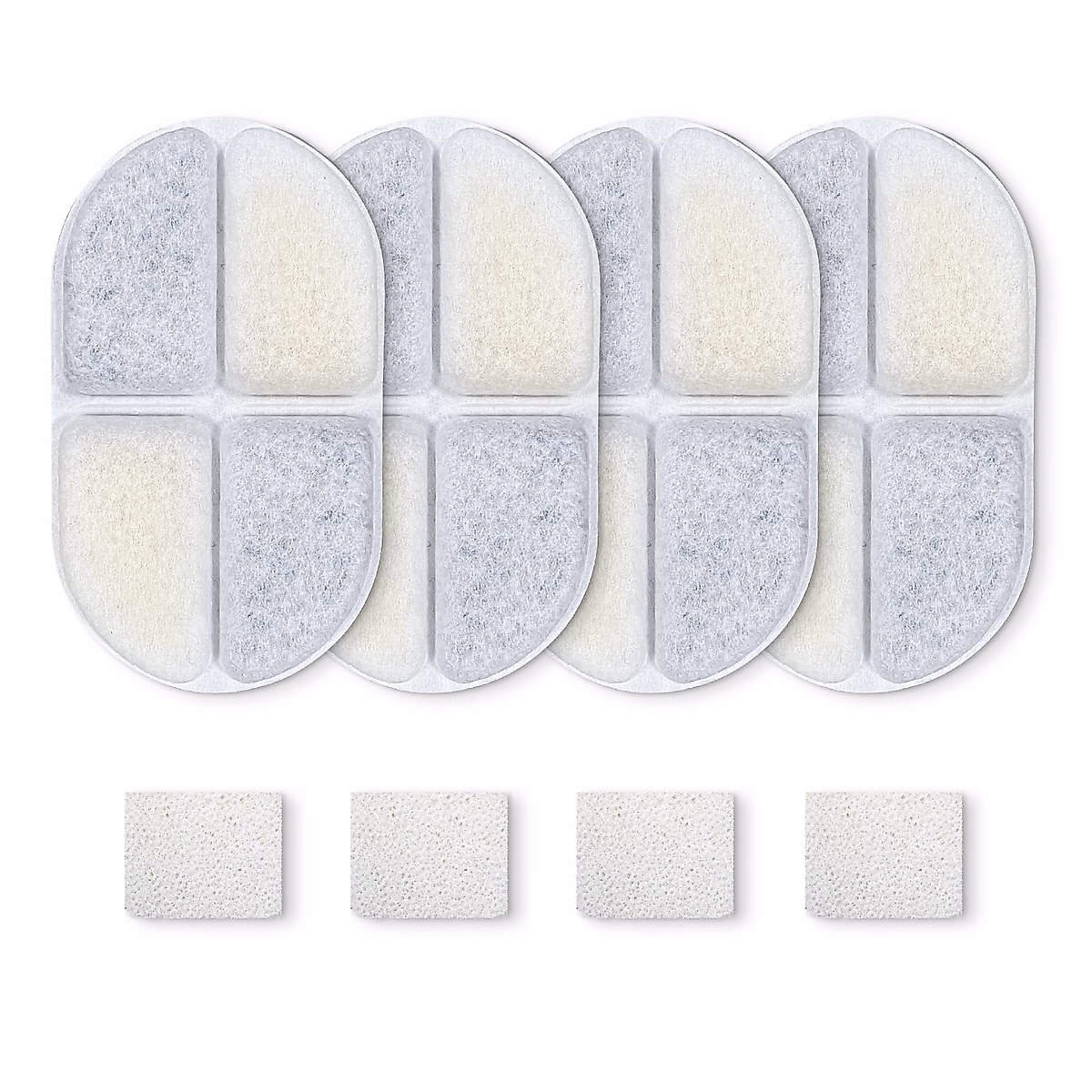 Oxbot Cat Fountain, 84oz/2.5L Water Fountain for Cats Inside Water and Electricity Separation (4pcs Filters + 4pcs Sponges)