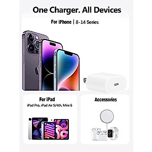iPhone 13 14 Charger, IPREMIUM 20W USB C Fast Charger Type C Wall Charger Adapter, PD Fast Charger Block for iPhone 14 Pro/14 Pro Max/14, iPhone 13/13 Pro/13 Pro Max, iPhone 12 Pro Max, AirPods Pro