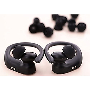 JNSA 8pcs Black Replacement Silicone Ear Tips Ear Buds Compatible with Powerbeats Pro Earphones - Black [Powerbeats Pro Ear Tip]