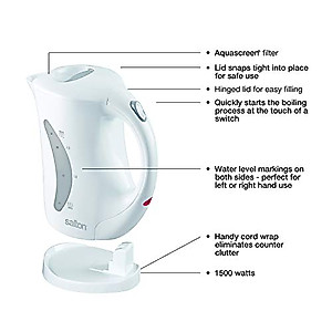 Salton Electric Jug Kettle, STD, White
