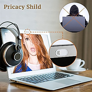 3PCS Ultra Thin Plastic Security Webcam Cover Shutter Slider Camera Sticker for MacBook Lenovo IPad Desktops with Strong Adhensive, Protecting Privacy and Securtiy