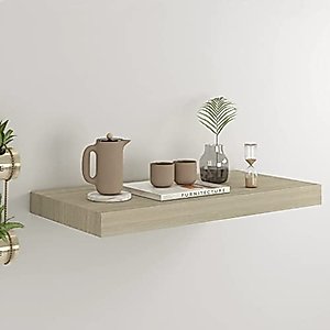 SKM Floating Shelves Wall Shelves for Awards, Books, Collectibles, Ornaments Display 19.7"x9.1"x1.5" 1 PCS Oak