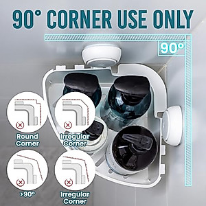 TAILI Corner Shower Caddy Suction Cups Heavy Duty,Small Bathroom Shower Shelf Storage Basket Wall Mounted Organizer for Shampoo,Conditioner,Plastic Shower Rack for Kitchen,Drill-Free Removable