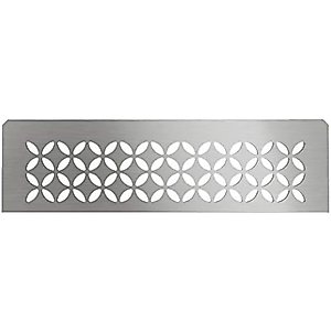 Schluter Rectangular Shelf for Prefabricated Kerdi Board SN/-SNLT Niches - 4mm Thick, Floral Design, Stainless Steel Material, Brushed Stainless Steel Finish - SNS1D5EB