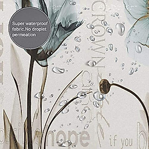 Annkoifu Shower Curtain Set, Sunflower Bathroom Accessories, 4 Piece Bathroom Decor Sets with Rugs and Waterproof Shower Curtains, 12 Hooks, Abstract