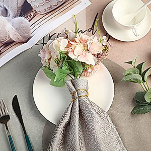 12 Pieces Gold Napkin Rings Metal Spiral Napkin Rings Buckles Simple Alloy Napkin Rings Serviette Napkin Holder Ring for Weddings, Receptions, Dinner Party, Banquet, Buffet Table Decor (Gold)