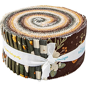 Simple Simon & Company Pumpkin Spice Rolie Polie 40 2.5-inch Strips Riley Blake RP-14990-40