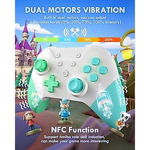 OLCLSS Switch Controller, Wireless Switch Pro Controller for Nintendo Switch/Switch Lite, Supports Gyro Axis, Turbo, NFC Amibo Function and Dual Vibration