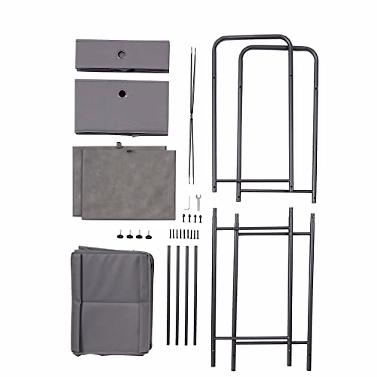 BIRDROCK HOME 12 Cubby Vertical Shoe Rack Organizer with Large Drawer - Grey - Free Standing Tower for Closet - Sturdy Metal Frame - Space Saver - Bedroom Organization